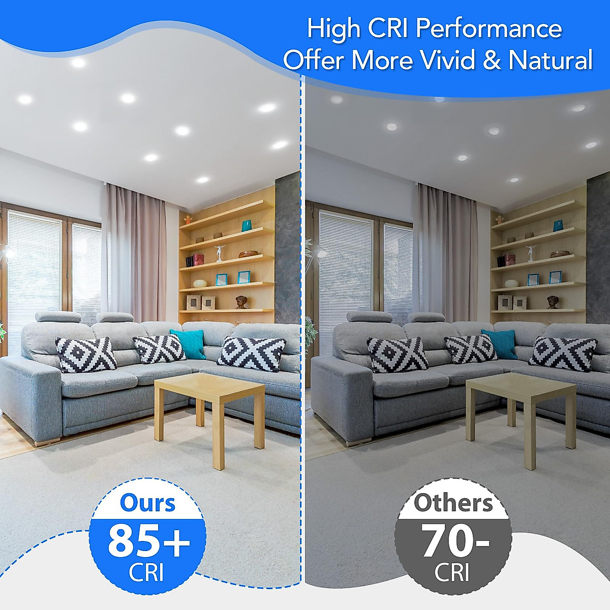 Maylaywood BR30 LED Light Bulbs Indoor Flood Light, 90W Equivalent, Dimmable, Daylight White 5000K, 950LM, E26 Base, 9W LED Recessed Can Bulb, 6-Pack