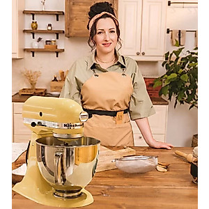 5 Quart Stainless Steel Mixer Bowl for KitchenAid Stand Mixers, Compatible with 4.5 & 5 QT KitchenAid Tilt-Head Mixers, KitchenAid Mixer Accessories, KitchenAid Replacement Bowl