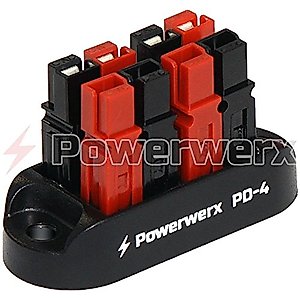 Valley Enterprises Powerwerx 4 Position Power Distribution Block for use with Anderson Power Connectors 15/30/45 Amp PD-4