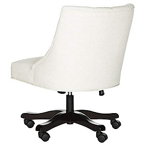 Safavieh Mercer Collection Soho Tufted Linen Light Cream Swivel Desk Chair