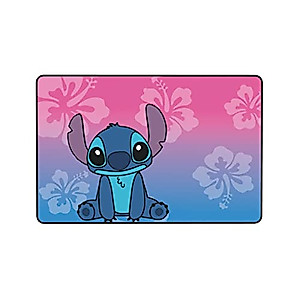 KLGB Large Anime Rug Little Blue Monster Rug for Stitch, Non-Slip Bathroom Rugs, Kitchen Rugs Velvet Carpet Floor Mat Rugs for Bedroom (Little Blue Monster 4, 36"x24")