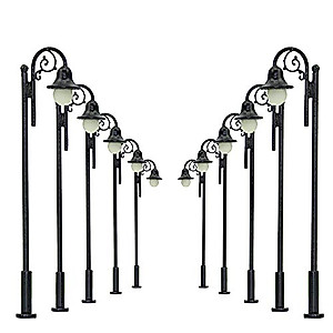 LYM39 10pcs Model Railway Train Lamp Post 6.8cm or 2.68inch Street Lights HO OO Scale LEDs New