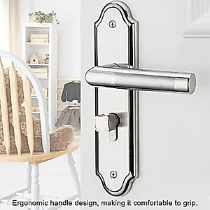 SONGJIA Universal Simple Door Lock Stainless Steel Safety Door Handle Locks for Bedroom Bathroom Interior Door Hardware Accessories
