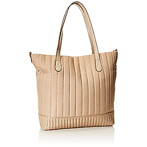 Anne Klein Quilted Nylon Medium Tote, Sandstone