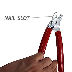 HARDK Hog Ring Pliers set Angled,300 Galvanized Hog Rings - Professional Upholstery Installation Kit