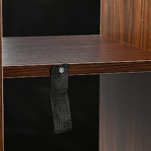 HOMCOM Tree Bookshelf, Modern Freestanding Bookcase with 13 Open Shelves, Display Unit for Living Room, Study or Office, Brown