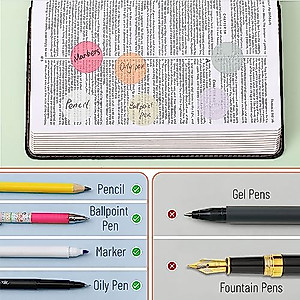 Mr. Pen- Transparent Sticky Notes, 560 Pcs, Pastel Colors, Round Translucent Sticky Notes, Sticky Note Tabs, Pastel Sticky Notes, See Through Sticky Notes Transparent, Bible Sticky Notes