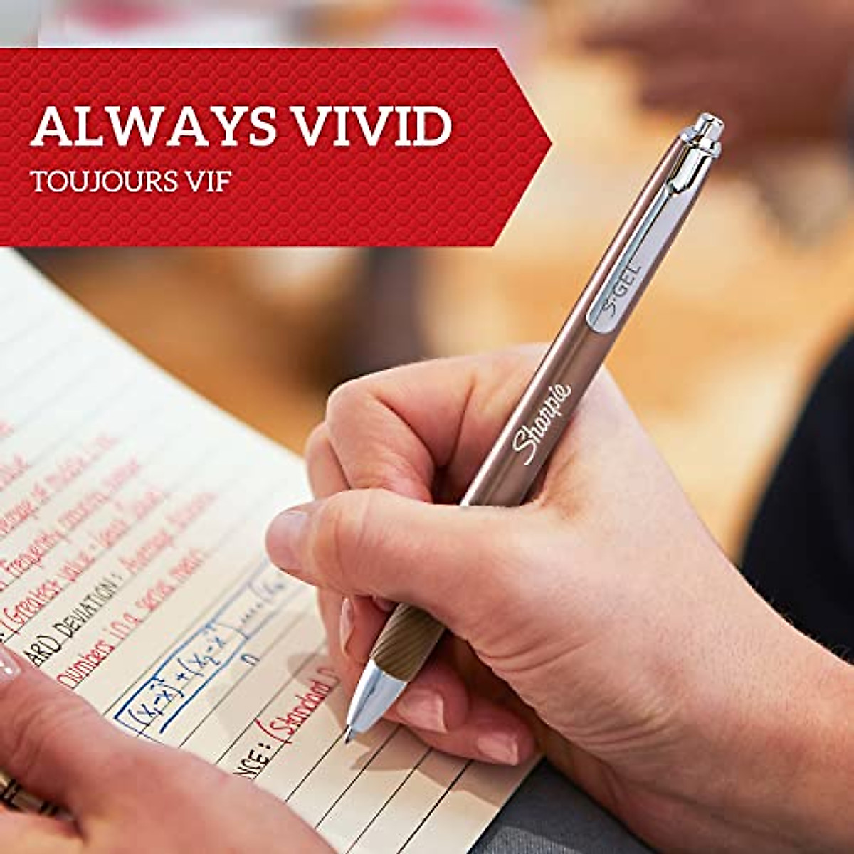 Sharpie S-Gel | Metal Gel Pens | Medium Point (0.7mm) | Steel Grey & Rose Gold | Black Ink | 2 Pens & 2 Gel Pen Refills