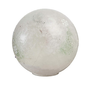 Cypress Home Beautiful Snowman and Cardinal Hand Painted Glass LED Globe Table Décor, Set of 2-7 x 7 x 7 Inches Indoor/Outdoor Decoration for Homes, Yards and Gardens