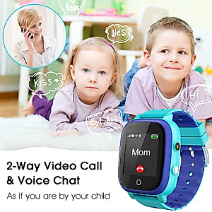 cjc 4G Kids Smartwatch, Smart Watch for Kids, IP67 Waterproof Watches with GPS Tracker, 2 Way Call Camera Voice & Video Call SOS Alerts Pedometer WiFi Wrist Watch, 3-12 Years Boys Girls