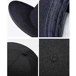 Snapback Hats for Men Baseball Cap Adjustable Flat Bill Trucker Dad Gift Skull Hat Skeleton Hand Snap Backpack Skateboard Hats for Boys Teen Black