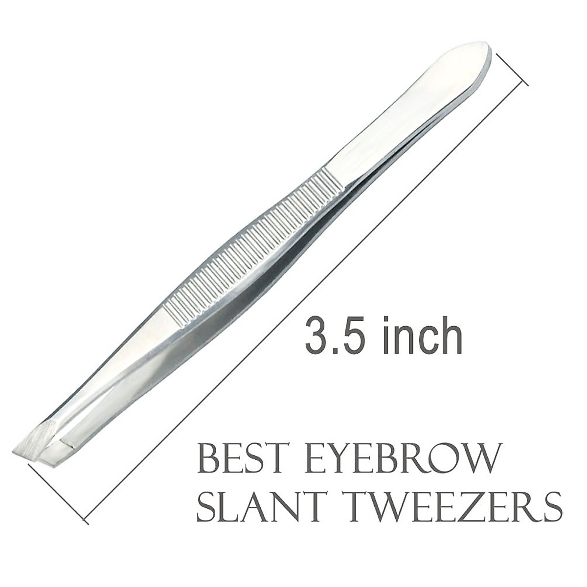 Luxxi (5 Pack) Slant Tweezers - Precision Sturdy Stainless Steel Slant Tip Tweezers Hair Plucker for Hair and Eyebrows Personal Care (Silver Tone)