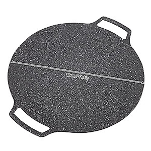 Korean BBQ Grill Non-stick Grill,Round BBQ Griddle,Barbecue Grill Non Stick Circular Frying Pan for Induction, Gas Stove(Gas stove 30cm)