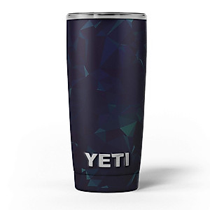Design Skinz Blue Geometric V13 - Skin Decal Vinyl Wrap Kit Compatible with The Yeti Rambler Cooler Tumbler Cups
