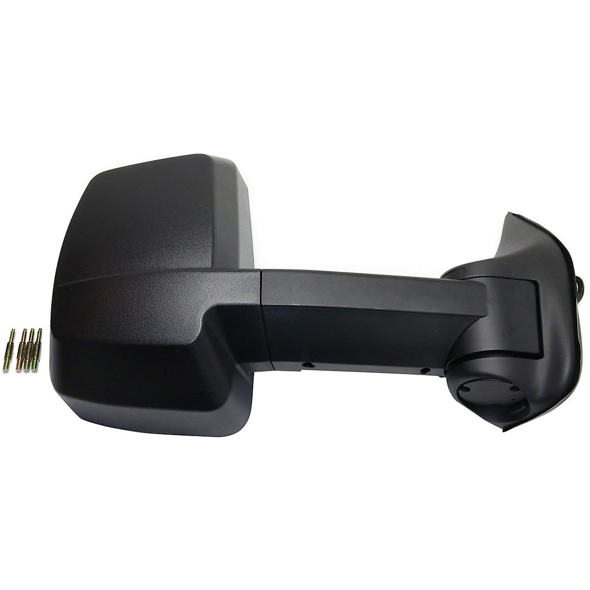 Kool Vue Mirror Set Compatible with 2003-2014 Ford E-150, 2003-2005 E-150 Club Wagon, 1992-2002 E-150 Econoline, Towing, Power, Heated, Textured Black, Manual Folding, Single Arm