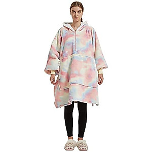 GOMINIMO Wearable Hoodie Blanket, Wearable Blanket, Wearable Blanket Adult, Hug Sleep Pod Adult, Sweatshirt Blanket, Sweater Blanket, Blanket Sweatshirt