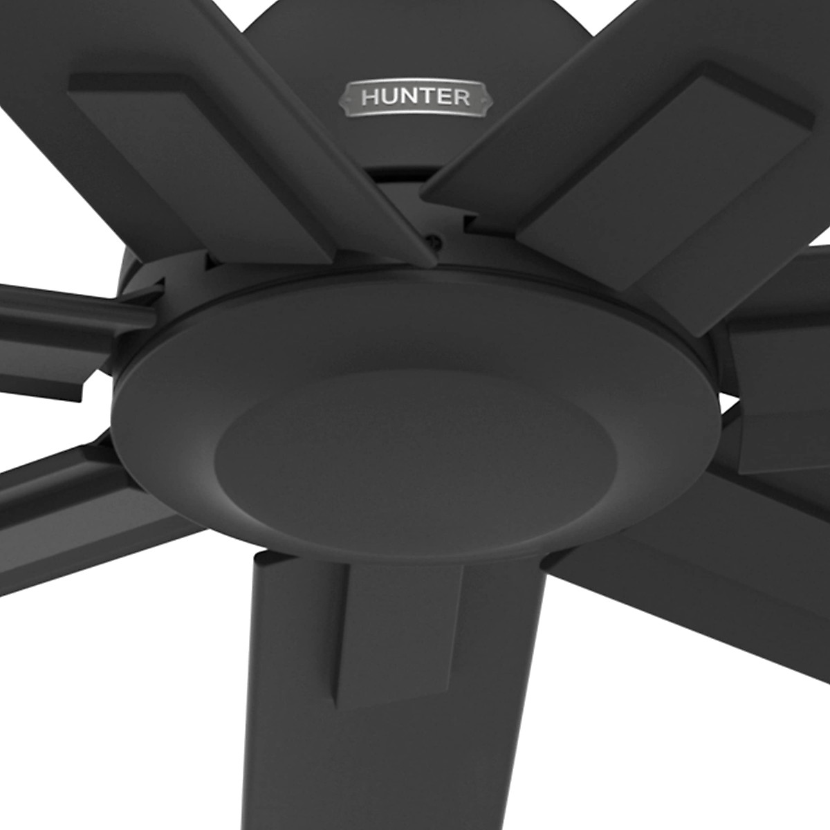 Hunter Fan 72 Inch Black Ceiling Fan with 7 Blades, Indoor/Outdoor Ceiling Fans for Porch, Farmhouse, Bedroom, Living Room (Renewed)
