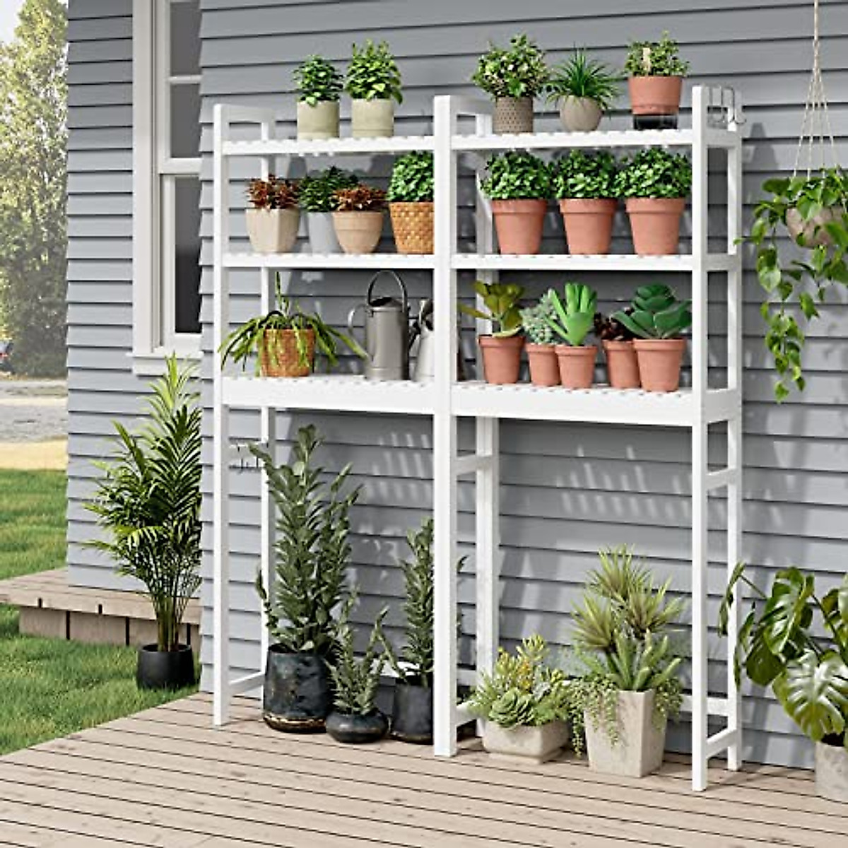 Bamjoy Over The Toilet Storage Shelf - Bamboo 6 Tier Tall Storage Shelf Home Office Bookshelf Bookcase Bathroom Shelf Bathroom Organizer Space Saver Bundle