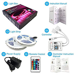 MagicLight 33ft RGB WiFi Strip Light, Smart APP Control Color Chaning Music LED Light Strip for Bedroom, Party, Living Room, Smart LED Rope Light Compatible with Alexa Google Assistant