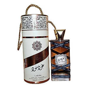 Lattafa Oud Mood for Unisex Eau de Parfum Spray, 3.4 Ounce