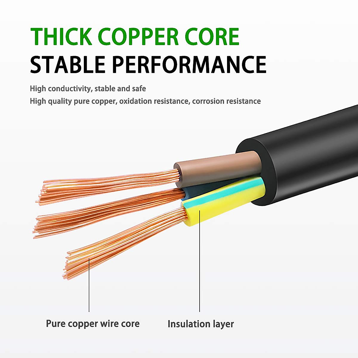 6FT Power Cord for Instant Pot DUO Mini,DUO Plus Mini,DUO60,DUO Plus60,DUO50,Smart 60 Bluetooth, Ultra 6 60 and Others Rice Cookers Electric Pressure Cookers Coffee pot, Microwaves, Soy Milk Makers