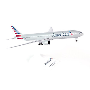 Daron Skymarks SKR715 American 777-300 New Livery Airplane Model Building Kit with Gear, 1/200-Scale , White