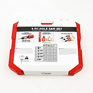 Freud Diablo 9 Piece High Performance Hole Saw