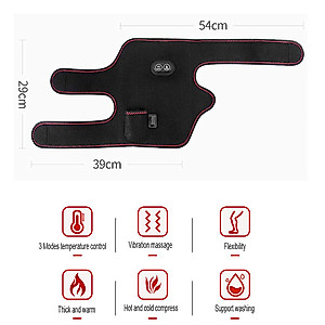 Heated Knee Massager - Vibration Knee Massager for Muscles Knee Massaging Knee Pad, Leg Massager, Knee Heating Pad, Massage Knee Brace Wrap for Arthritis Pain and Support (ONE Pack)