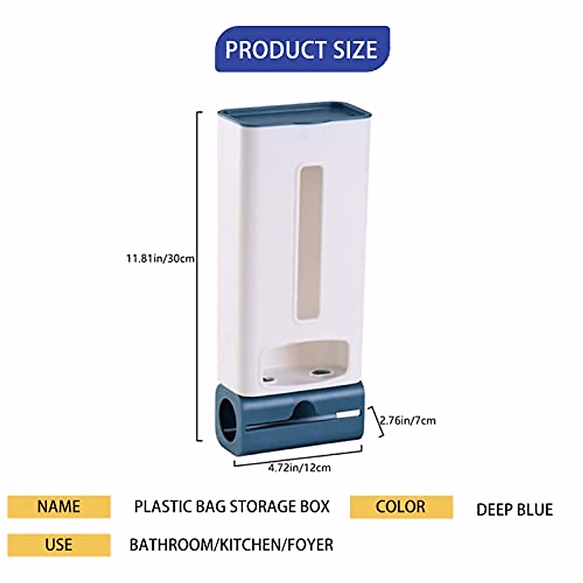 Wall-mounted plastic sundries bag storage box garbage bag storage box multi-purpose plastic bag collection storage box finishing box