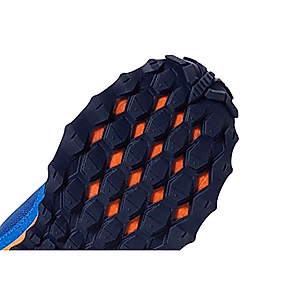 Saucony Peregrine 12 Shield Sneaker, Navy/Orange, 5 US Unisex Big Kid