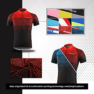 BERGRISAR Men's Cycling Jerseys Short Sleeves Bike Shirt