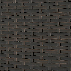 Ulax Furniture Outdoor Storage Bench, Deck Box for Patio Furniture, Rattan Style Deck Box w/Cushion (Beige)