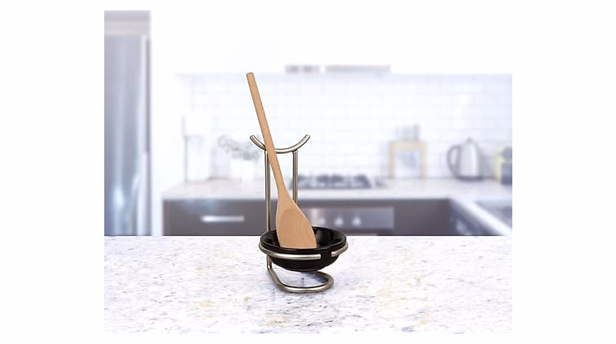 Spectrum Diversified Euro Standing Spoon Rest with Ceramic Dish Upright ...