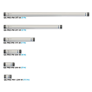 QualGear QG-PRO-PM-3FT-W Pro-AV 1.5" Npt Threaded Pipe, 3' Length Projector Accessory