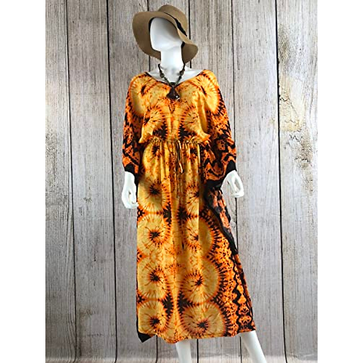 Kaftan Dress, Caftan, Kaftan for Woman,Boho Maxi Dress, Caftan for Woman, Holiday Resort Dress, Evening Dress (TT-Orang+String)