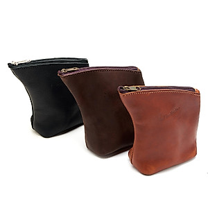 BALIBETOV Handmade Genuine Leather Yerba Container I Yerba Mate Container I Modern Practical Yerbero for Men, Women at Work, Outdoor, Travel, Picnic (Black)