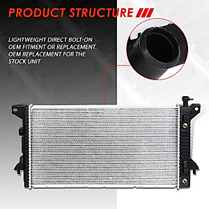 DPI 13099 Factory Style 1-Row Cooling Radiator Compatible with Ford F-150 Expedition Lincoln Navigator 4.6L 5.4L 6.2L AT 2009-2014, Aluminum Core