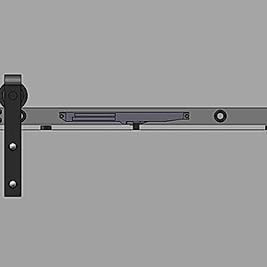 ZEKOO Sliding Barn Door Hardware Soft Close Mechanism, Sliding Barn Door Hardware of Spring Buffer Damper, Fit for Single Door or Double Door Close or Open (2 Sets)