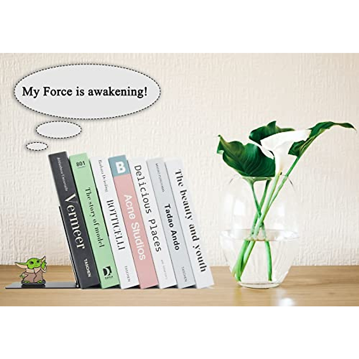 Cute Bookend for Office Desk Decor, Novelty Metal Book Ends Birthday Gifts for Men/Father/Husband, Heavy Duty Book End Stopper for Book Shelves Decorations (Metal)