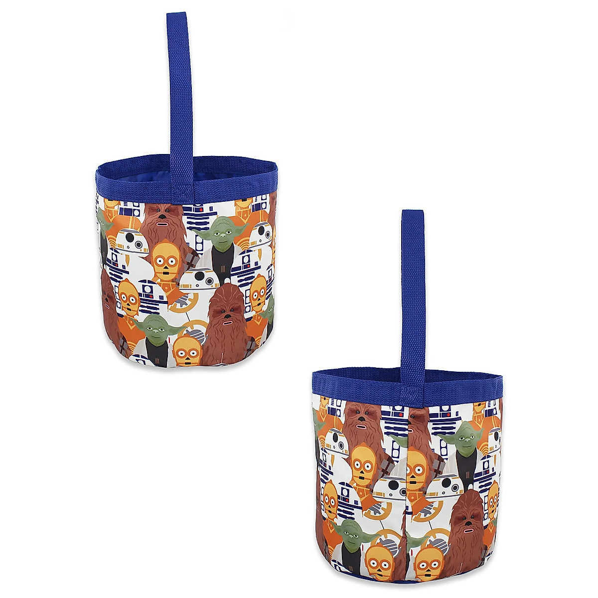 Disney Star Wars Yoda Collapsible Nylon Basket Bucket Tote Bag (One Size, Blue)