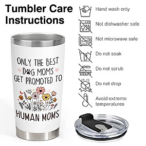 BaubleDazz New Mom Gifts for Women, Pregnancy Must Haves, Funny Dog Mom Gifts, 20 oz Stainless Steel Tumbler, Pregnancy Gifts for Expecting Mom, Gifts for New Mom, Mom to be Gift