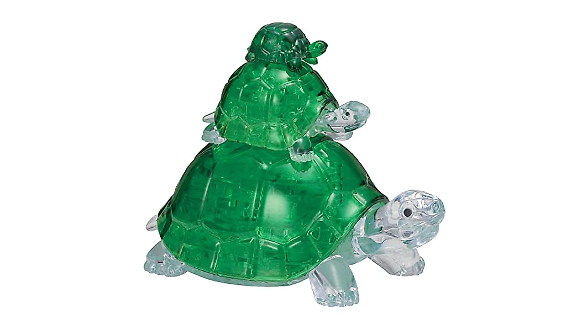 Original 3D Crystal Turtles Puzzle - Challenging Brain Teaser for Ages 12+