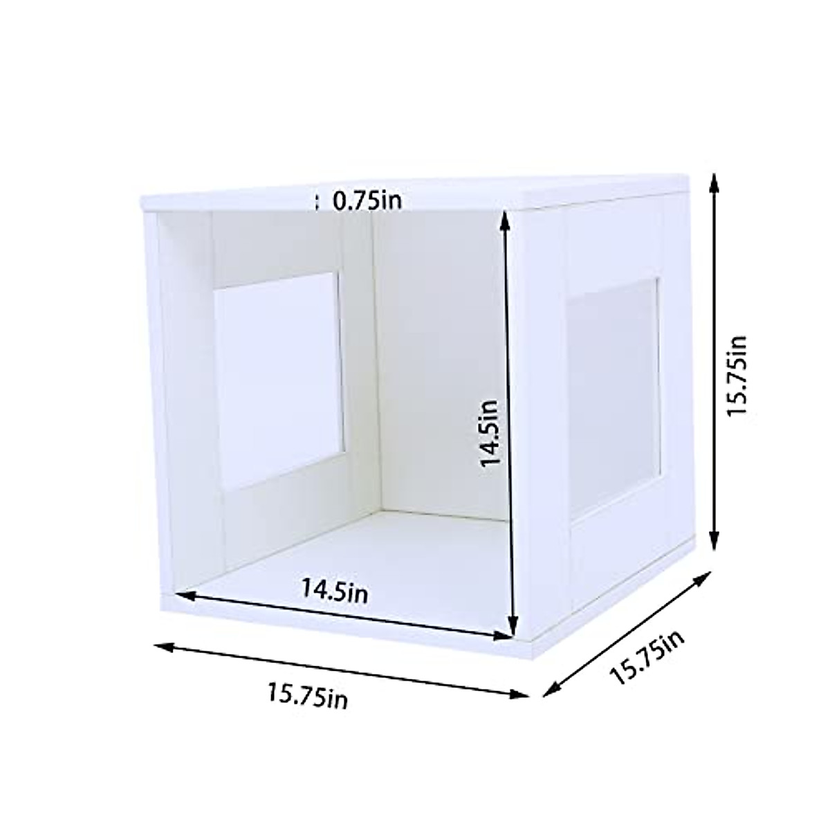 Wood End Table with Storage Shelf, Side Table for Living Room,Bedroom,Drink, Patio, Garden, Lawn, Indoor Outdoor Companion, Storage Display Shelf Organizer, Side Table Accent Furniture (Brown)