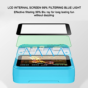 Retro Game Console for Boy, Handheld Game Console with 500 Classical Nostalgic Games 3.0 Inch Color Screen Support for Connecting TV & Two Players, Christmas Birthday Gifts (A)