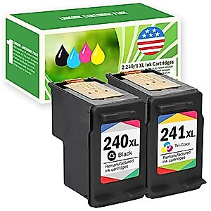 Limeink Remanufactured Ink Cartridges Replacement for Canon 240xl 241xl Combo Pack for Cannon 240-241 Printer Ink Cartridge for Canon MG3600 Ink Cartridges PG 240xl Black Pixma MG3620 Ink Cartridge