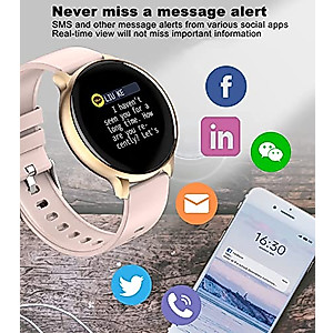 Yihou Smart Watch (Make/Answer Call) Fitness Tracker Waterproof Pedometer Step Counter Smart Watch with Text and Call Sport Smart Watch for Android Phones Compatible iPhone Smartwatch for Women Men
