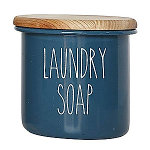 Grey - Laundry Soap Vinyl Decal - Skinny Farmhouse Style for Laundry Room - 5w x 5.5h inches - Die Cut Sticker