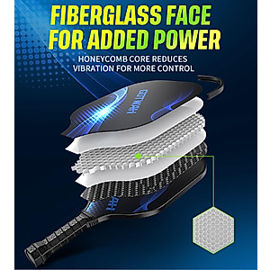 GOTWAH Pickleball Net System with 4 Lightweight Fiberglass Pickleball Paddles & Balls Outdoor Portable Pickleball Set with Net 22FT Regulation Size Weather Resistant for Badminton Driveway Backyard