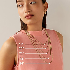 PAVOI Italian Solid 925 Sterling Silver, 22K Gold Plated, 3mm Italian Diamond-Cut Curb Link Chain Necklace for Men and Women, MADE IN ITALY (18, Yellow Gold)