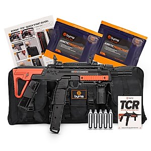 Byrna TCR Ultimate Bundle Tactical Compact Air Rifle with Bag, CO2 Cartridges and Projectiles - Ultimate Tool for Non Lethal | Self | Home | Personal | Defense, Training and Fun - .68 Caliber